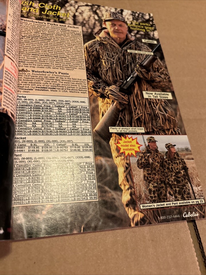 Cabelas Catalog Clothing 1991 Fishing Hunting Outdoor Gear Hunt Fish | eBay