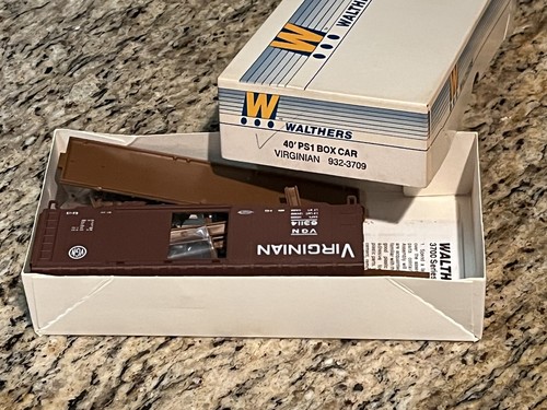 WALTHERS HO Model Train Kit 932-3709 40’ PS1 Box Car VIRGINIAN ...