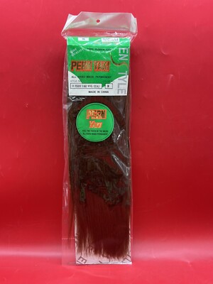 Micro Perm Yaki #30 Honey Brown 10” Straight 100% Human Hair textured ...