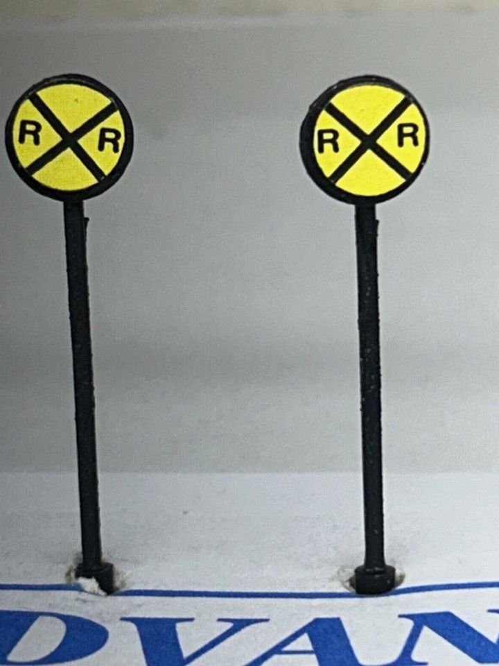 RAILROAD CROSSING SIGNS pack 2 " YELLOW " Steam Era - HO Scale ...