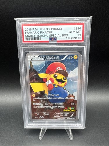 2016 Pokemon Mario Pikachu 294 FULL ART PSA 10 Japanese XY Promo | eBay