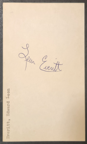 LEON EVERITT Autographed Signed Vintage 3x5 Index Card 1969 Padres Died ...