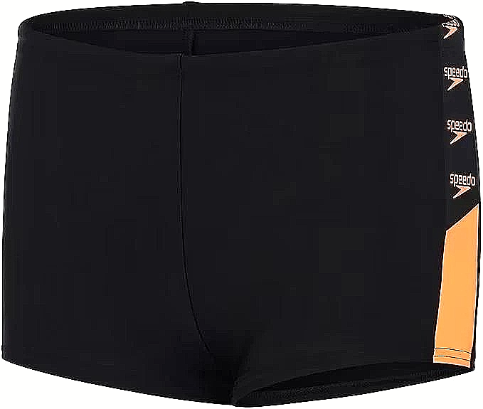 Speedo Boom Logo Boys Aquashorts Age 13 Black/Orange Trunks Swim Shorts ...