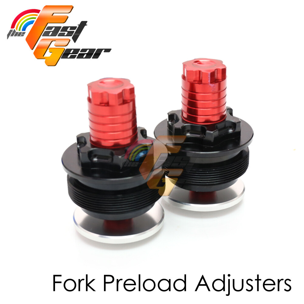 RED Fork Preload Adjusters Motorcycle For Kawasaki ZRX 400 04-08 07 06 05 | eBay