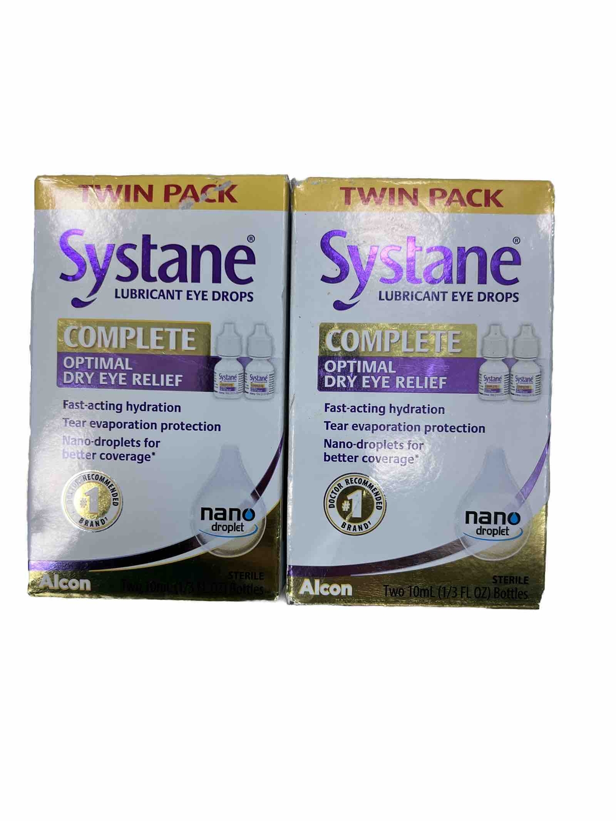 LOT OF 4 Systane Complete Lubricant Eye Drops, 10ml - 2 BOXES EXP 10/ ...