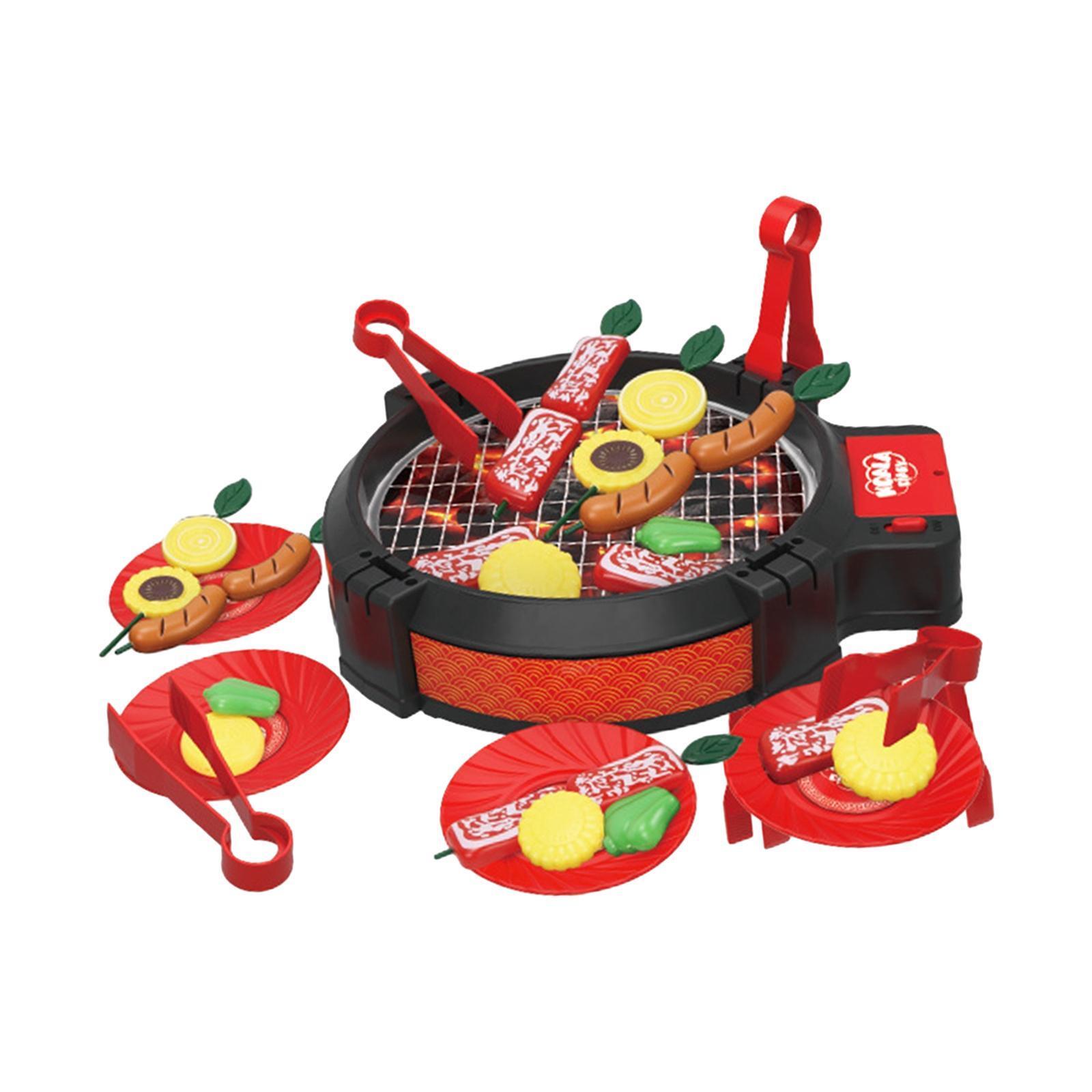 27 Pieces Toy BBQ Grill Set Simulation Cooking Toy with | eBay Australia
