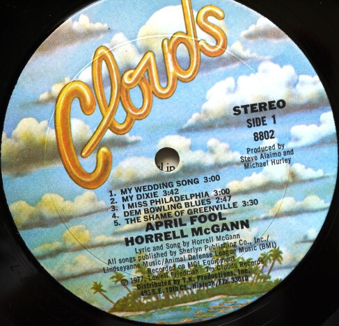Horrell McGann - April Fool 1977 LP, Album Clouds CL-8802 Very Good (VG ...
