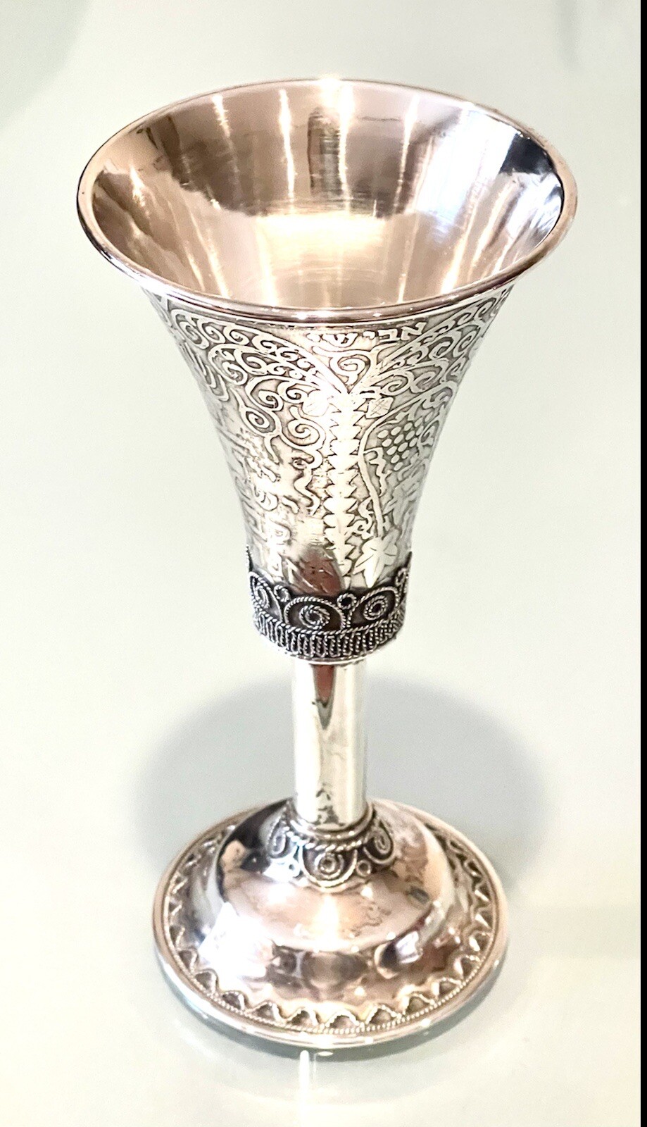 Vintage Antique Judaica Israel Sterling Silver 925 Goblet Shot Glass ...