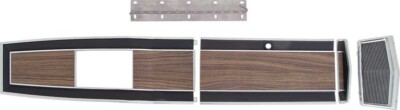 1969-70 Mopar B-Body Console Trim Set Woodgrain 5-Pieces w/Manual Trans ...