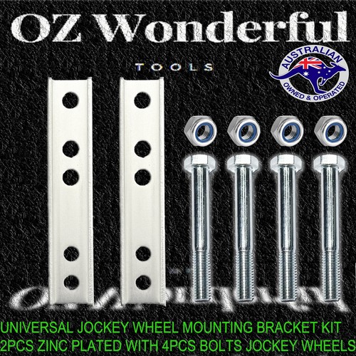 UNIVERSAL JOCKEY WHEEL MOUNTING BRACKET KIT ZINC PLATED JOCKEY WHEELS ...