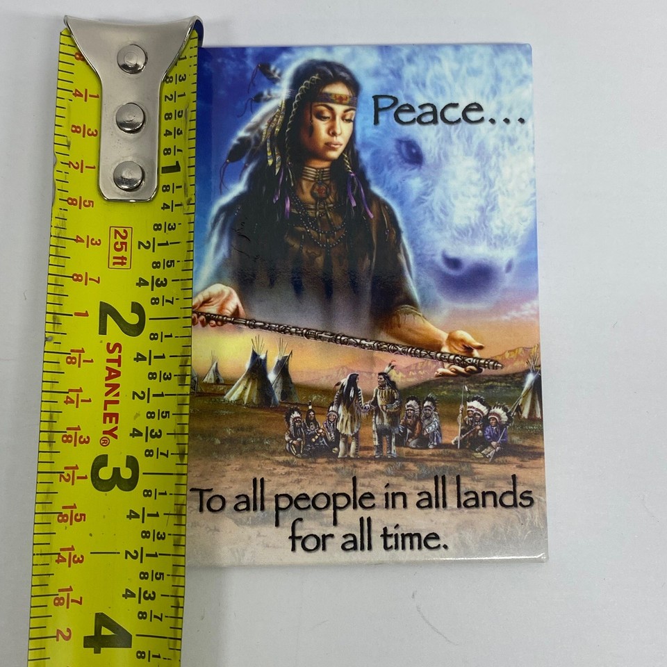 3 Leanin Tree Fridge Magnets Native American Indian Art Peace Dreams | eBay