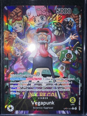 One Piece CCG OP07 500 Years In The Future Vegapunk Leader Alt Art ...