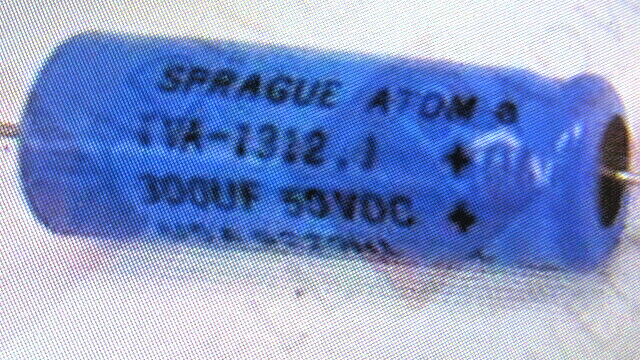 300uF, 50DC Sprague Atom TVA1312.1 Axial Capacitor (Qty: 1 Piece) 300uF ...