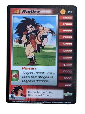 Raditz Personality 4 Saiyan Saga Unlimited P4 Promo Dragon Ball Z Card ...