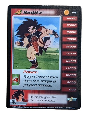 Raditz Personality 4 Saiyan Saga Unlimited P4 Promo Dragon Ball Z Card ...