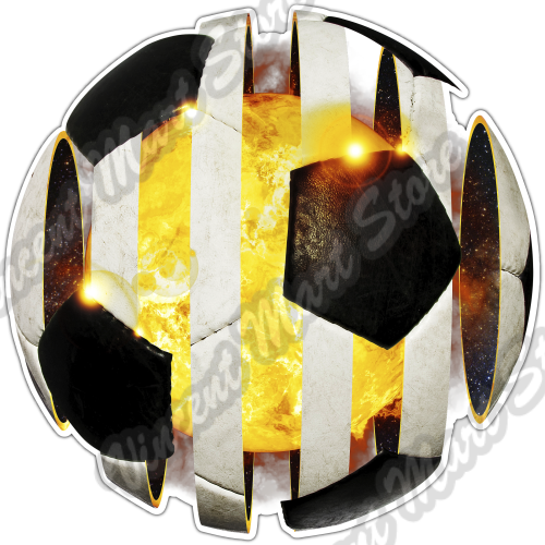 Solar Soccer Football Ball Sun Sport Car Bumper Vinyl Sticker Decal 4.6 ...