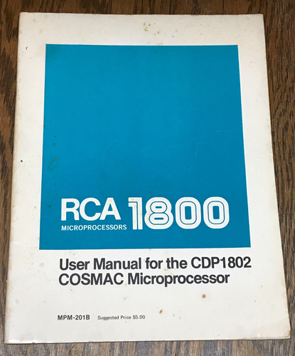 RCA 1800 User Manual for the CDP1802 COSMAC Microprocessor 1977 | eBay