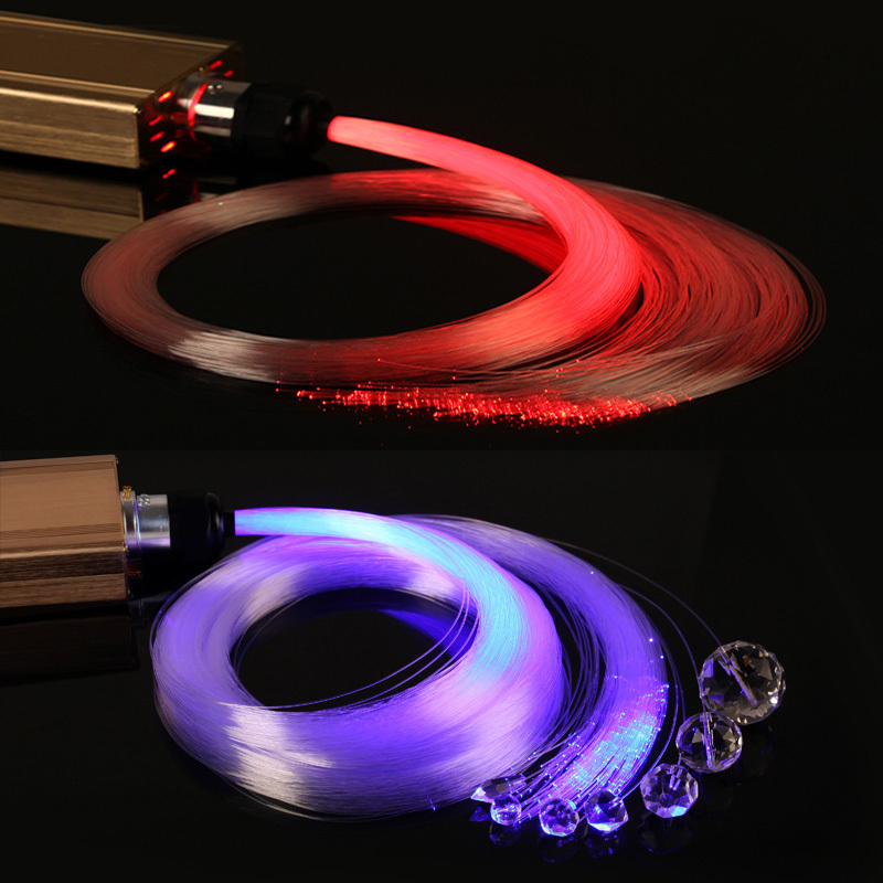 16W RGB LED Fiber Optic Star Ceiling Lights Engine Driver 24RF remote ...