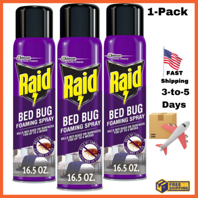Raid Bed Bug Foaming Spray, Kills Bed Bugs and Their Eggs, for Indoor ...