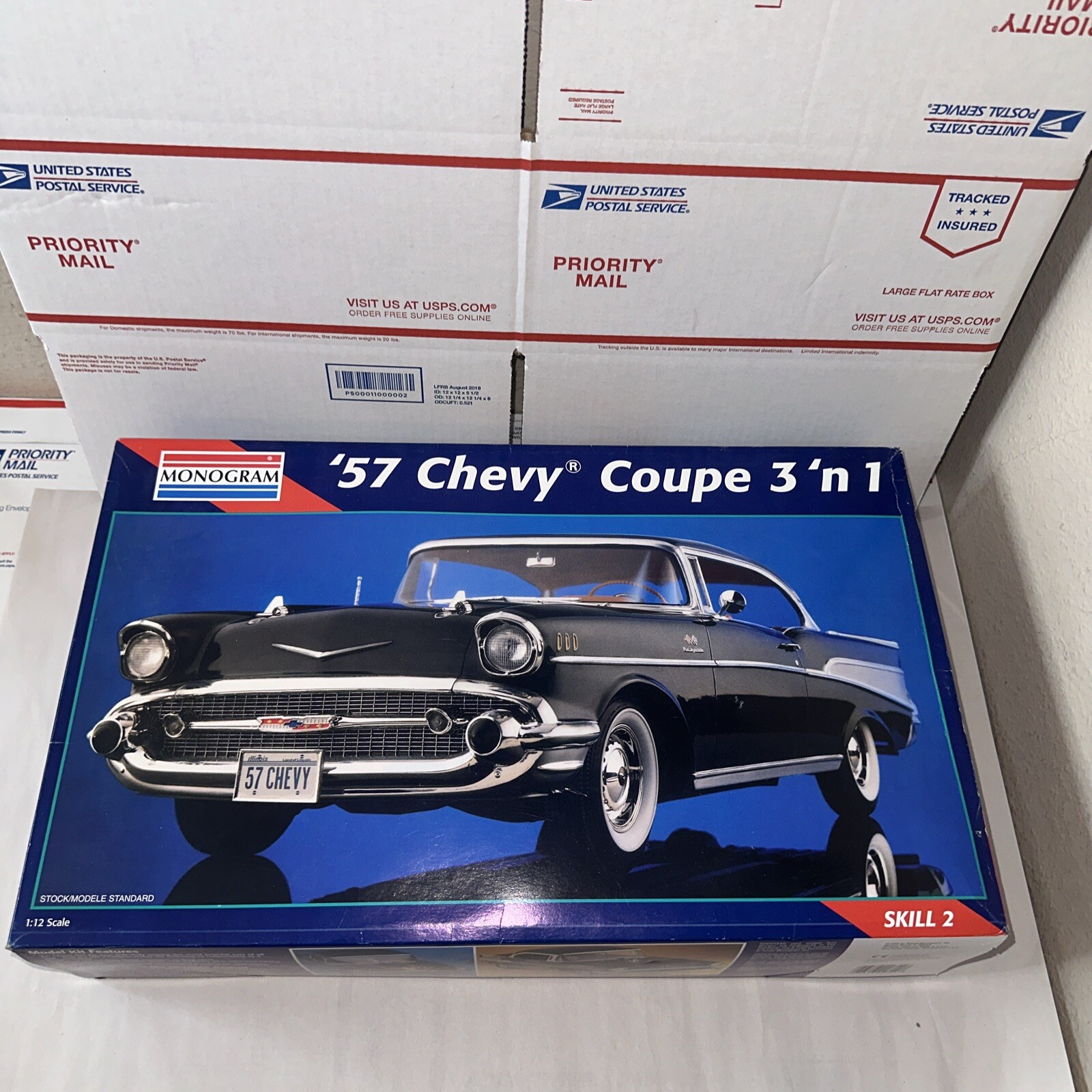 '57 Chevy Sport Coupe Monogram 3 in 1 Model Kit Large 1:12 Scale ...