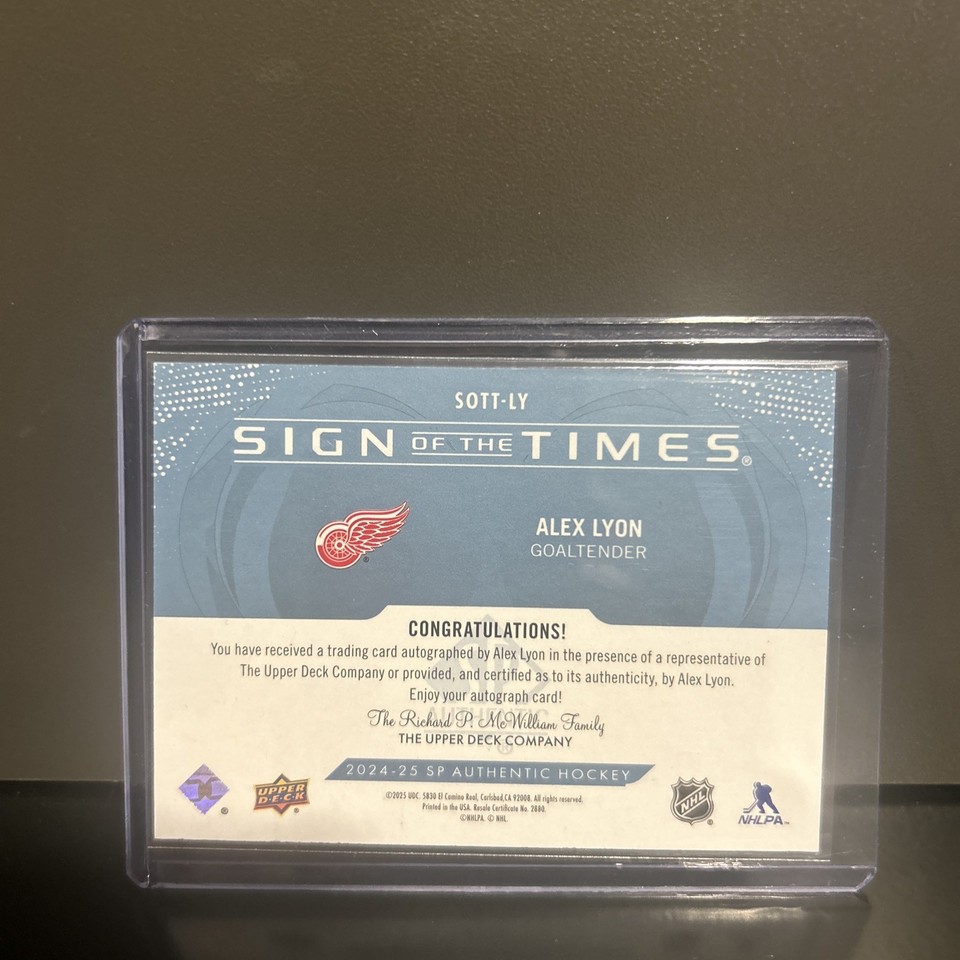 2024-25 UD SP Authentic Sign Of The Times ALEX LYON Auto #SOTT-LY | eBay