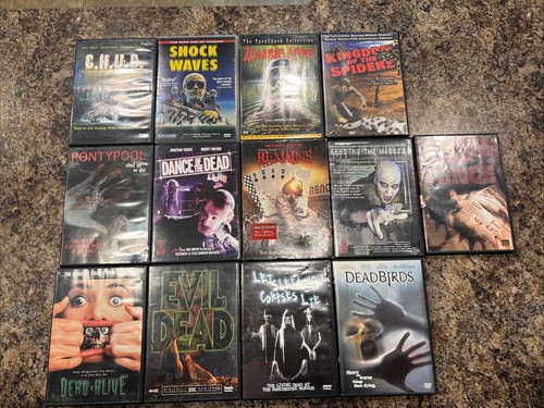 Huge Horror DVD Lot Evil Dead Alive Zombie Lake Pontypool CHUD Sleeping ...