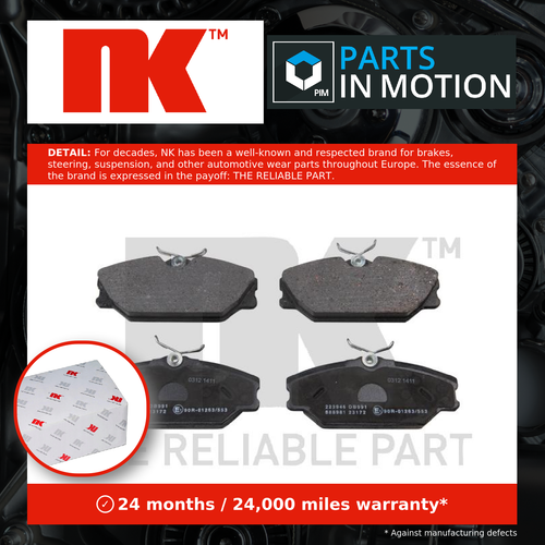 Brake Pads Set fits RENAULT SCENIC Mk1 1.8 Front 01 to 03 NK 410601531R ...