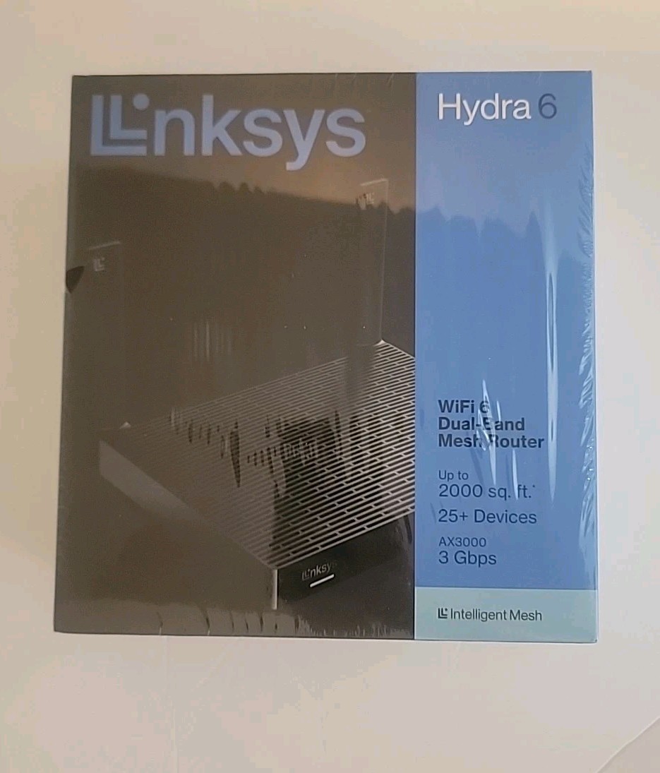 Linksys Hydra 6 Dual-Band Mesh Wi-Fi 6 Router Black Brand NEW Sealed ...