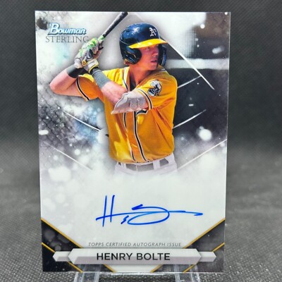 Henry Bolte 2023 Bowman Sterling Base Auto Oakland Athletics #PA-HB | eBay