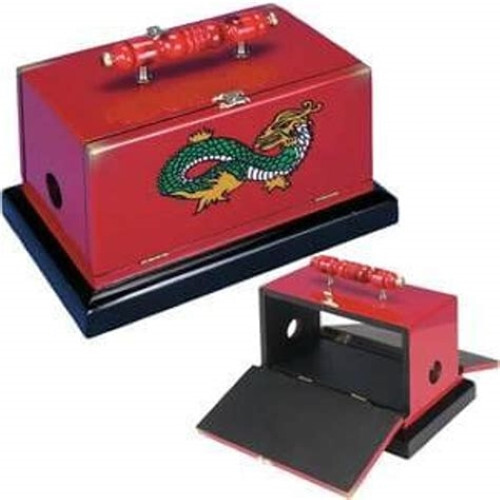 MAGIC TRICK & ILLUSION - WOODEN SILK CABINET + 10" SILKS GREEN + YELLOW ...