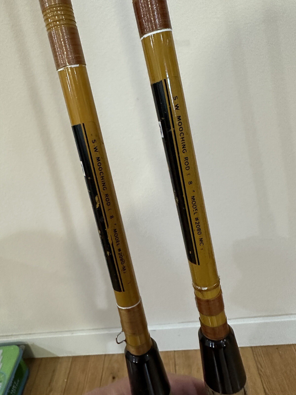 TWO Olympic 2085 S.W. Mooching 8’ Foot Spinning & Casting Rods Cork ...