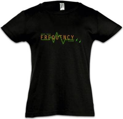 KEEP THIS FREQUENCY CLEAR Kids Girls T-Shirt Wireless Radio Electro ...