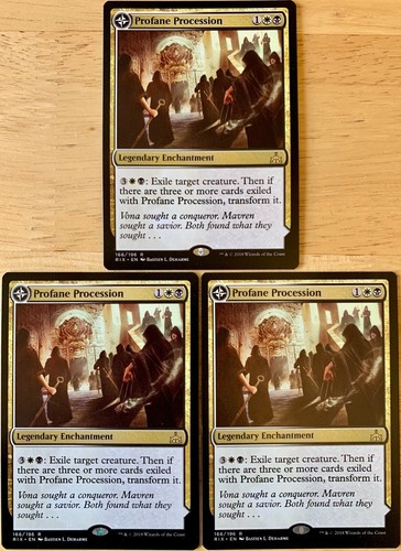 Profane Procession // Tomb of the Dusk Rose x3 Rivals of Ixalan 3x RIX ...