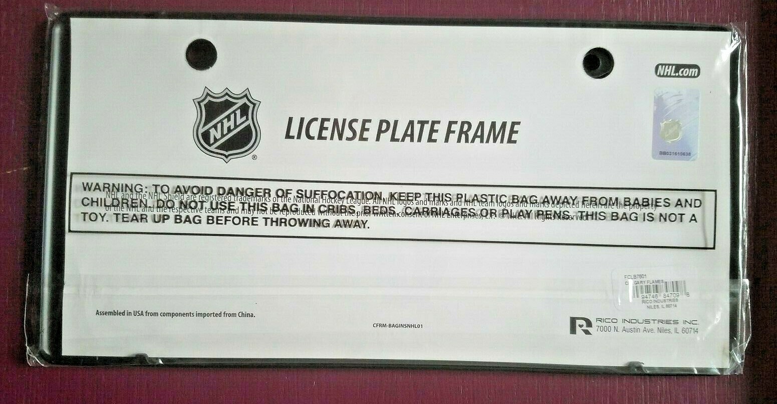 Calgary Flames NHL Black Metal Laser Cut License Plate Frame (NEW) | eBay