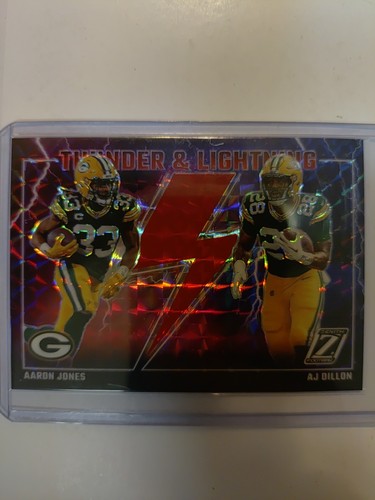 2023 Panini Zenith - Thunder & Lightning Aaron Jones, AJ Dillon #9 Red ...