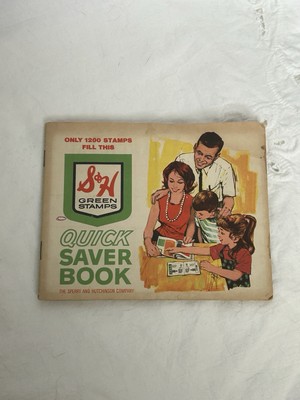 Vintage S & H Green Stamps plus Quick Saver Book - Full | eBay