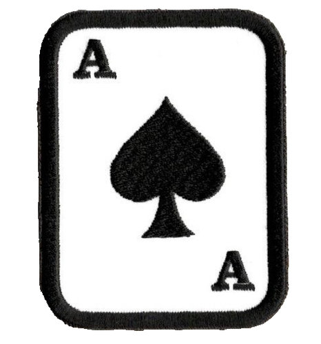 Ace Of Spades Playing Card Embroidered Iron On Patch by GroovyPatch! | eBay
