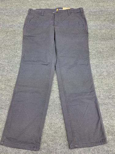 Carhartt Women's Size 18 Tall Grey Fleece Lined Crawford Pants Style ...