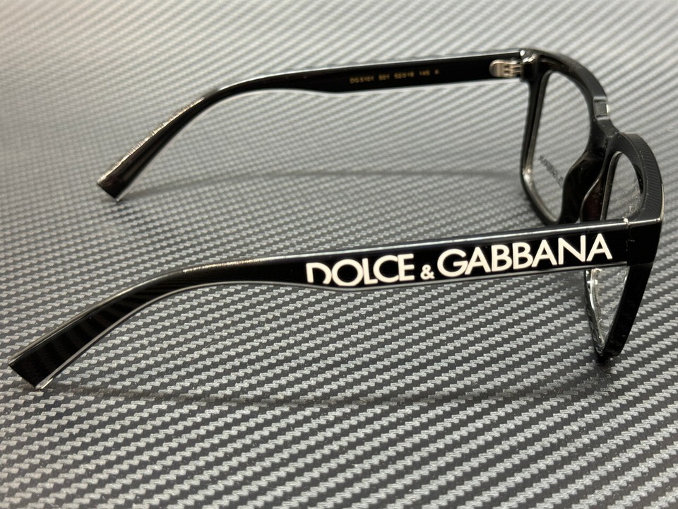 DOLCE & GABBANA DG5101 501 Black Men's 52 mm Eyeglasses | eBay