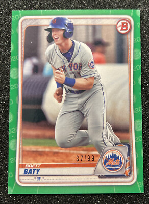 2020 Bowman Draft Green Parallel /99 Brett Baty New York Mets | eBay