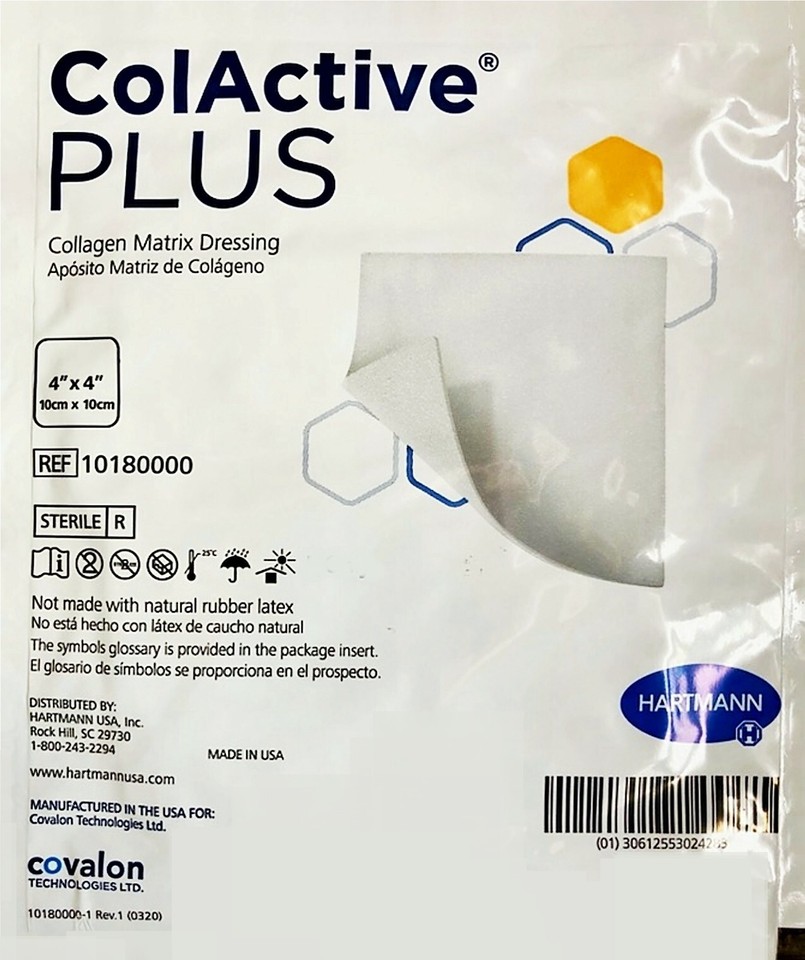ColActive Plus Collagen Matrix Dressing 4"X4" (BOX of 10) | eBay