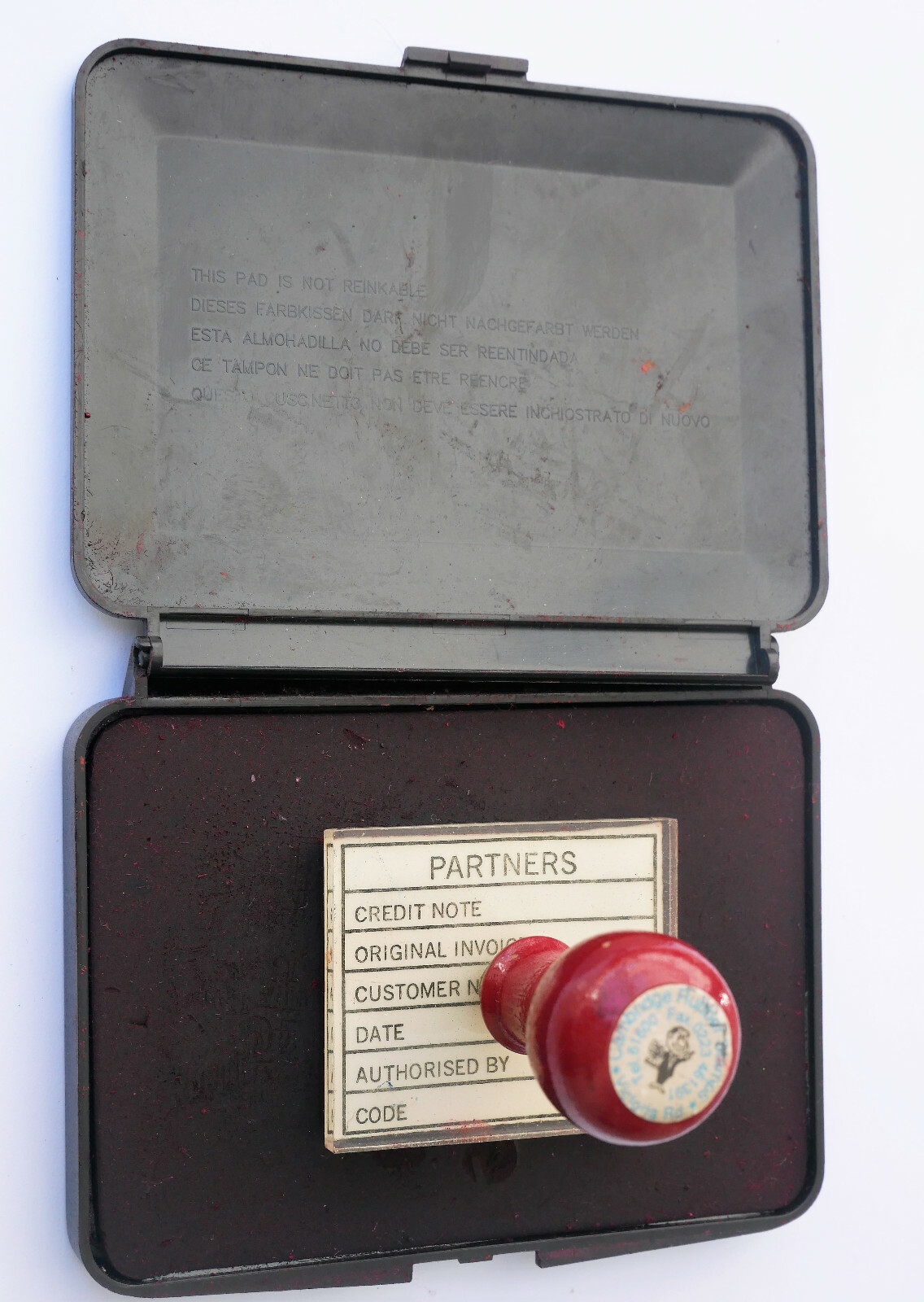 RED office Ink Pad "Dormy Micro Stamp Pad" Large pad size 12x9cm | eBay UK