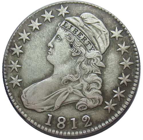 LIBERTY 1812 Capped Bust Silver Half Dollar 50c Hot Complete appearance ...