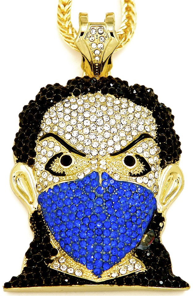 Mask Goon New Pendant Necklace with 36 Inch Franco Style Chain Hip Hop ...