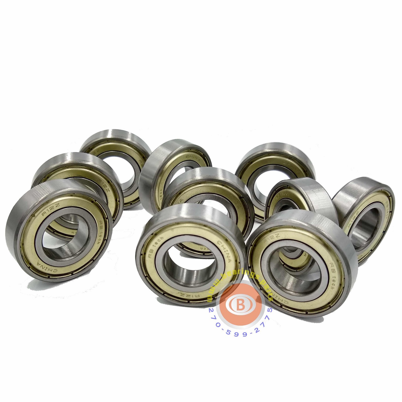 10 pcs R12 ZZ double metal shielded ball bearing, 3/4x 1-5/8x 7/16 inch ...