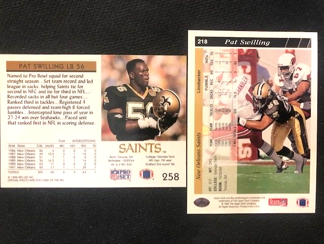 NFL - Pat Swilling 1992 Pro Set & 1993 Upper Deck Football - Saints | eBay