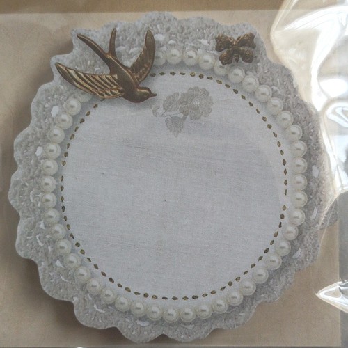 Victorian Sticky Memo Notes Pearl Circle Bird 80 sheets | eBay