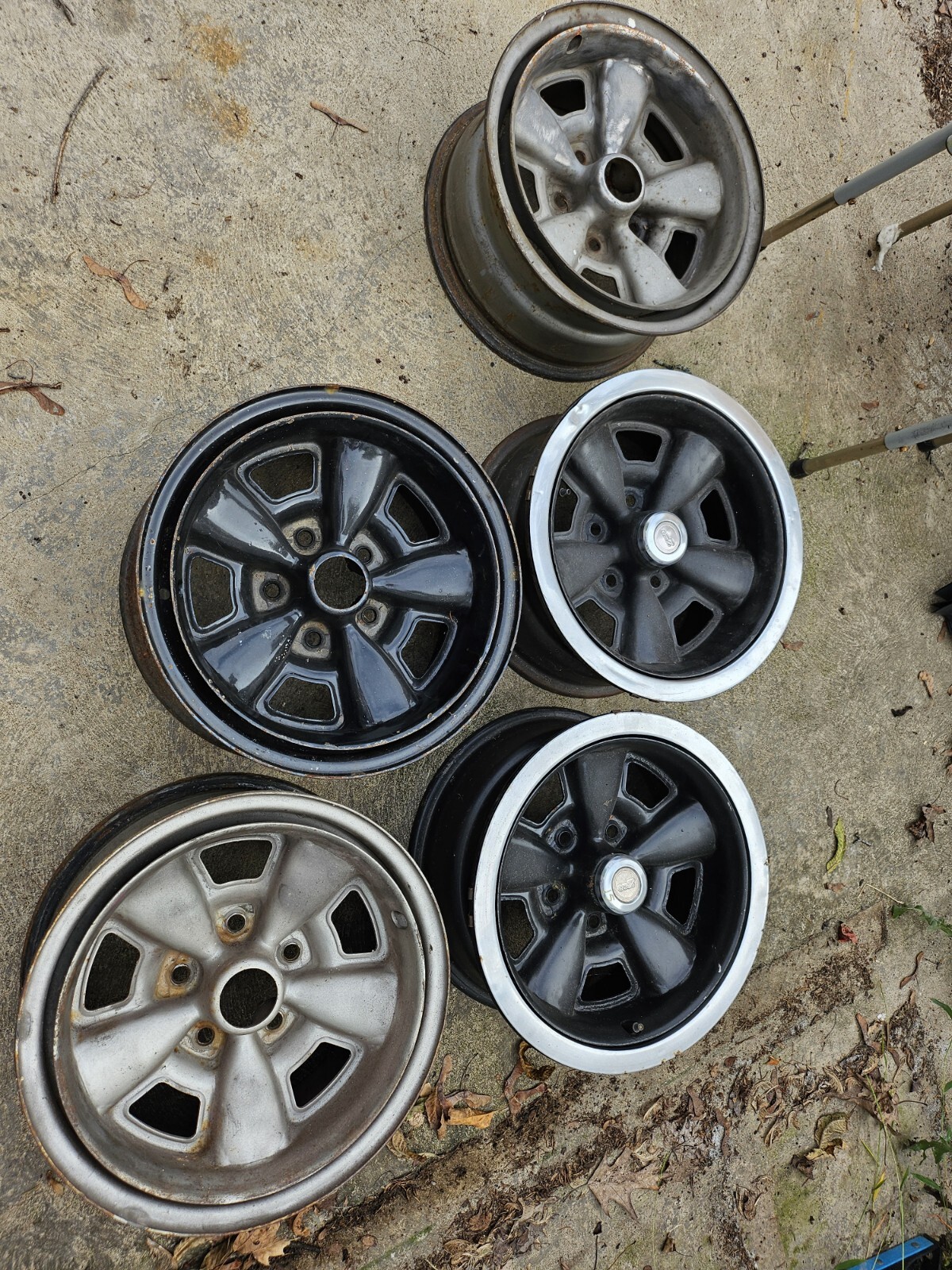 1971-1972 CHEVROLET CHEVELLE Camaro OEM 5-SPOKE RALLY 15" X 7" STEEL ...