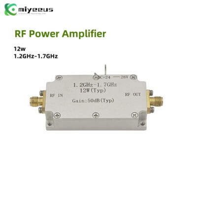 1.2GHz-1.7GHz 12W RF Power Amplifier RF Power Amp SMA Female Connector ...