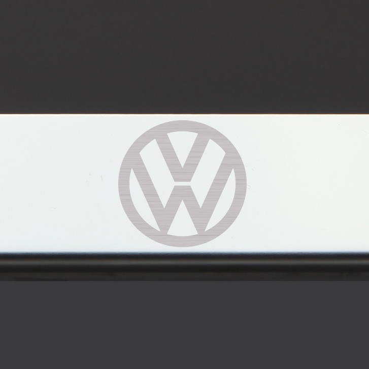 Mirror Chrome Volks Vw Logo Laser Etched StainlessSteel License Plate ...